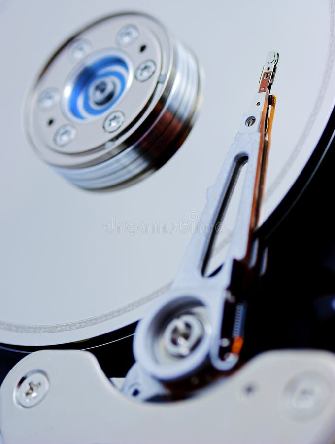 Computer hard Disk Drive stock photo. Image of head, macro - 1860284