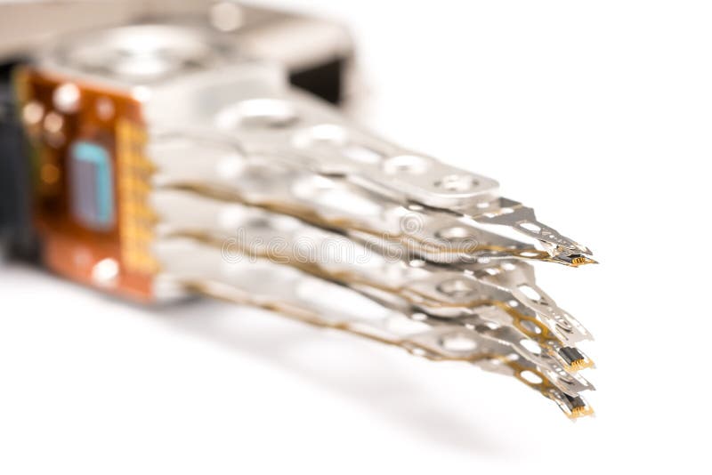 Computer Hard Disk Drive Actuator Stock Photo - Image of electronic ...