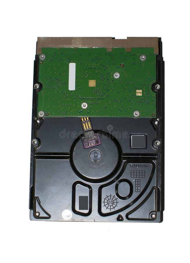 Computer Hard Disk Drive Back Panel with PCB Stock Image - Image of ...