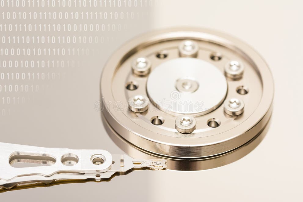 Computer Hard Disk Drive and Binary Numbers Stock Photo - Image of hardware, drive: 56909164