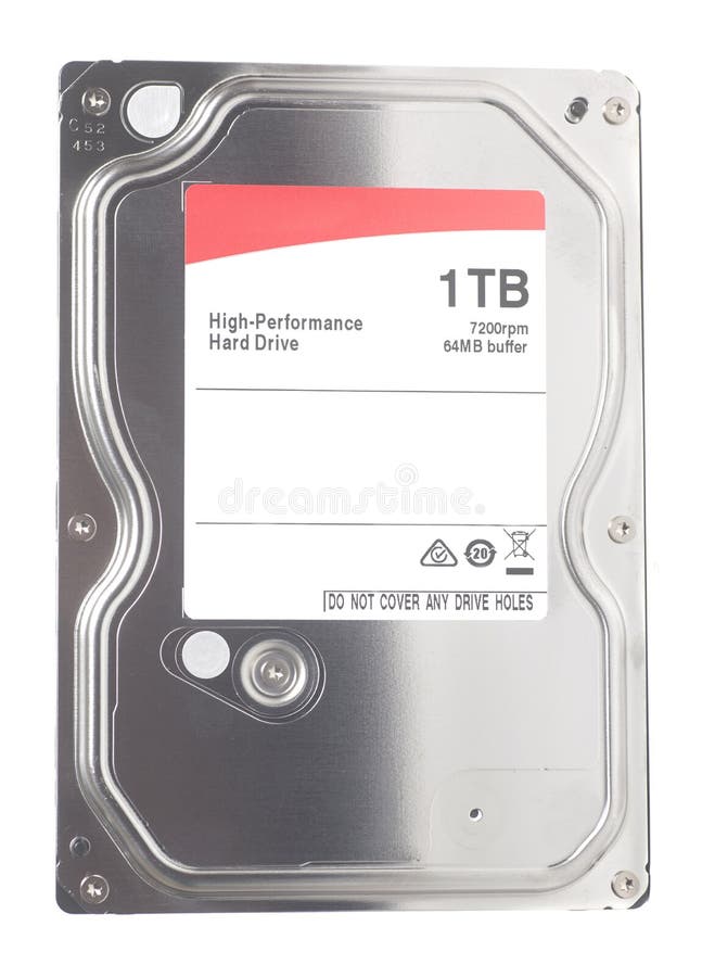 Computer Hard Disk Drive HDD Isolated on White Stock Photo - Image of ...