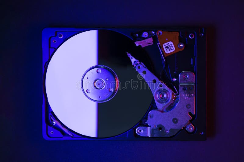Computer Hard Disk Drive HDD Photo in Cyberpunk Styles Stock Photo ...
