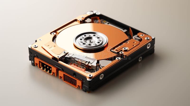 Computer Hard Disk Drive Isolated on White Background Stock Image ...