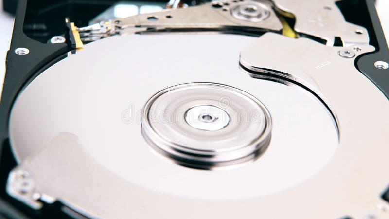 Computer Hard Disk Drive Macro View.Disassembled Hdd.Opened Hard Disk ...