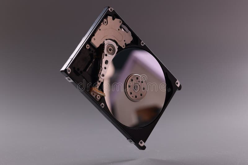 Computer Hard Disk Drive with Open Cover Stock Photo - Image of server ...