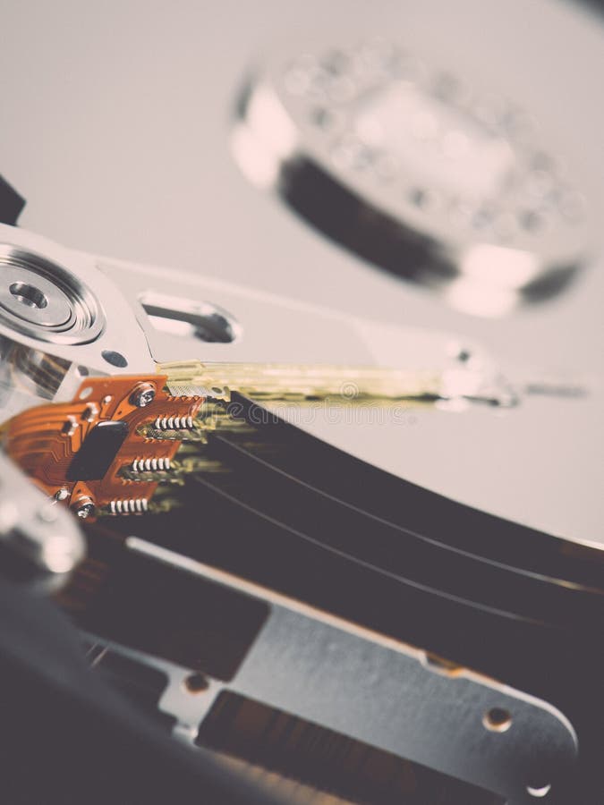 Vintage Computer Hard Disc Drive Hardware Stock Image - Image of ...