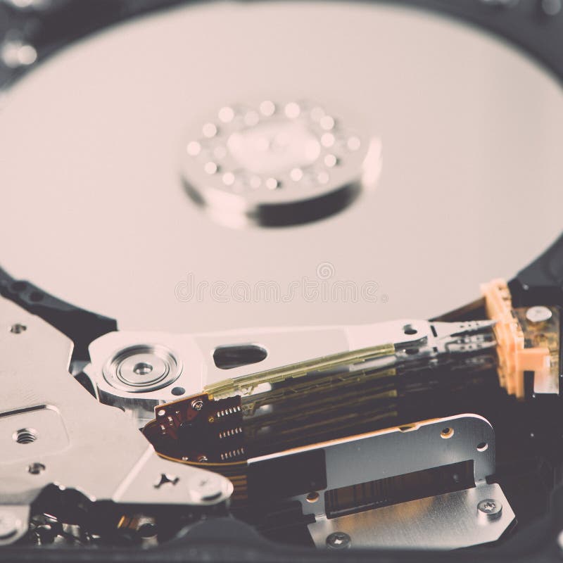 Vintage Computer Hard Disc Drive Hardware Stock Image - Image of ...