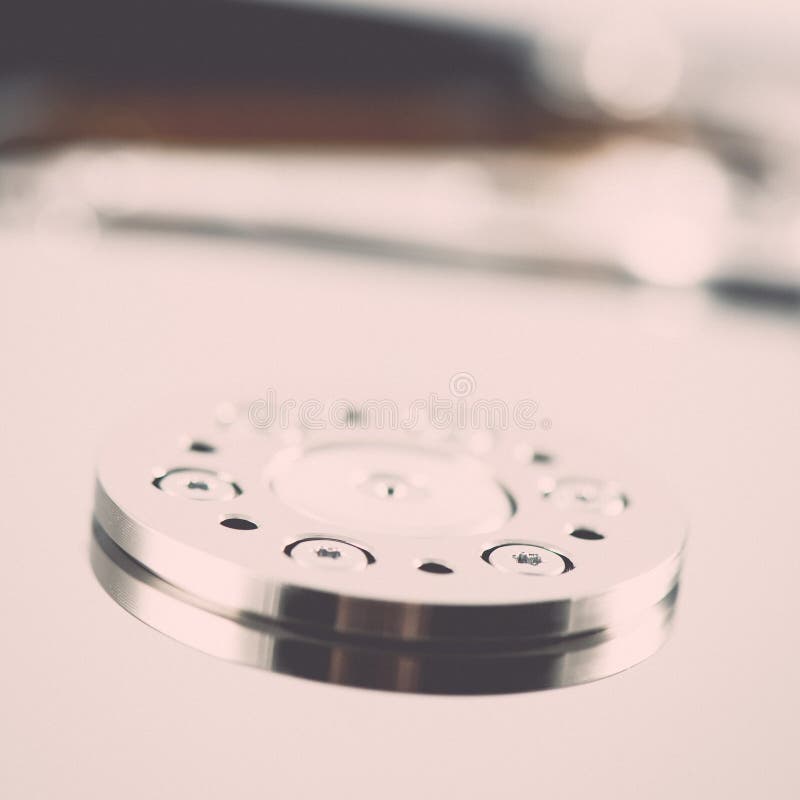 Vintage Computer Hard Disc Drive Hardware Stock Image - Image of ...