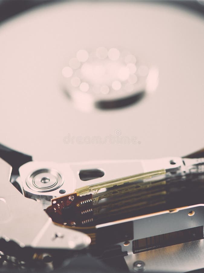 Computer Hard Disk Drive - Retro Vintage Effect Stock Image - Image of ...