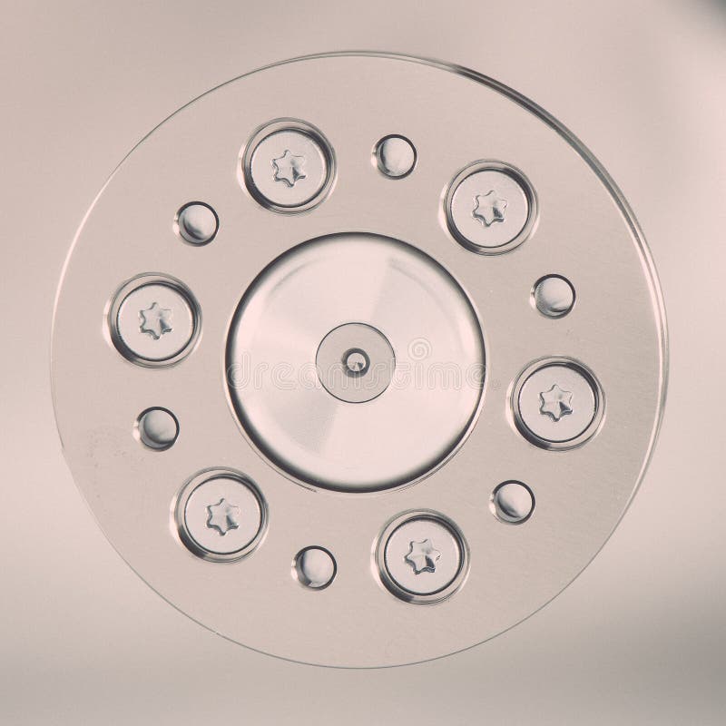 Vintage Computer Hard Disc Drive Hardware Stock Image - Image of ...