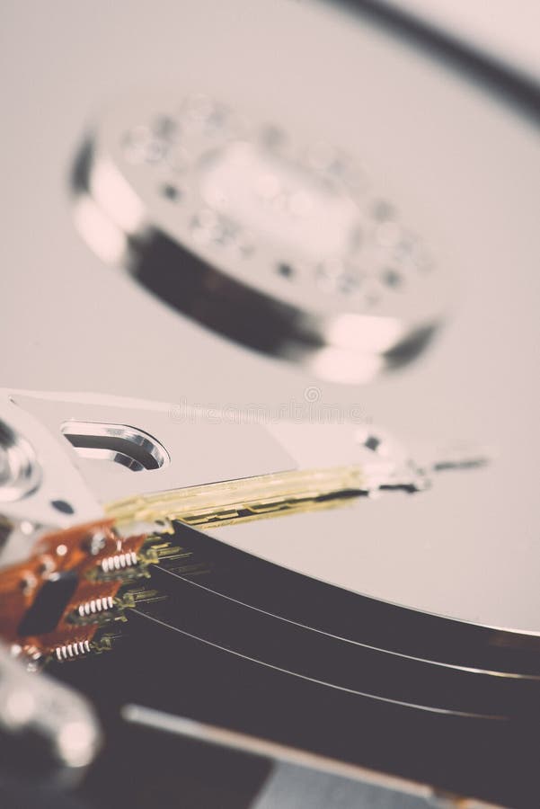 Computer Hard Disk Drive - Retro Vintage Effect Stock Image - Image of ...