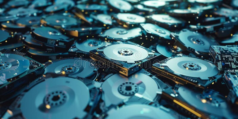 Computer Hard Disk Drives Storing Big Data Information Stock Image ...