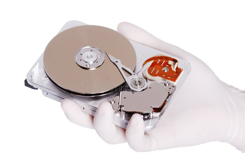 Computer hard disk stock image. Image of hacker, glove - 30229095