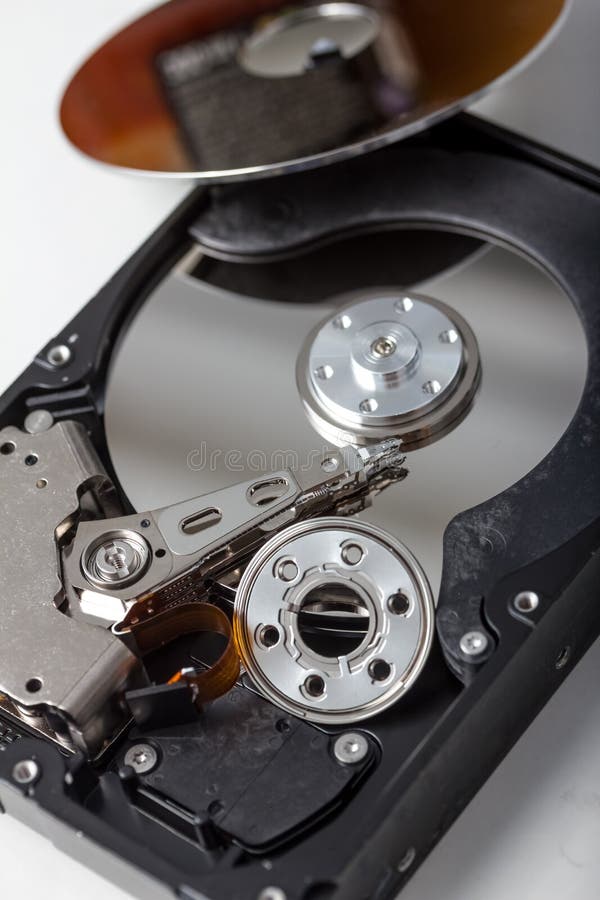 Computer hard disk parts stock image. Image of magnetic - 39917337