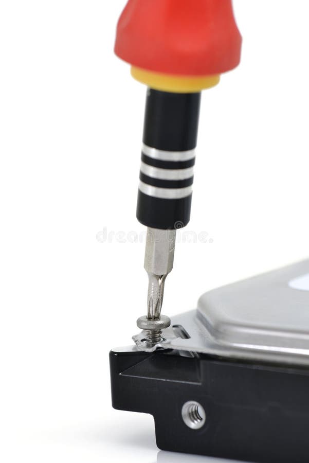 Computer hard disk Repair stock image. Image of screwdriver - 42913657