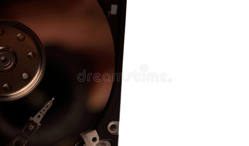 Computer Hard Disk on a White Background. the Disc is Assembled Stock ...