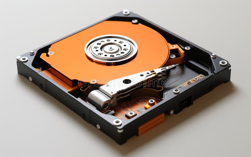 Computer Hard Drive on Clear Background -Generative Ai Stock ...
