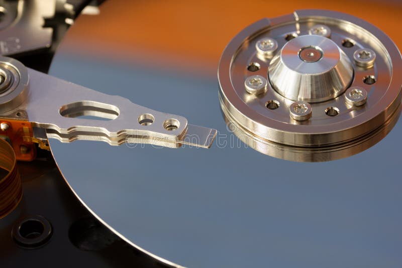 Computer Hard Drive with Head and Disk Stock Image - Image of inside ...