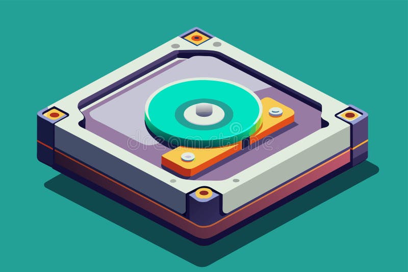 A Computer Hard Drive is Placed on Top of a Green Surface, Hard Drive ...