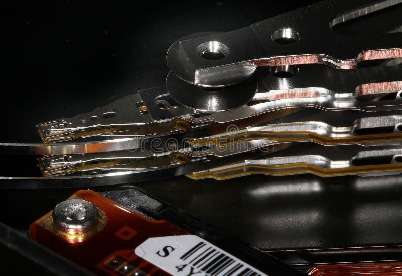 Computer Hard Drive Read Write Heads. Stock Image - Image of removed ...