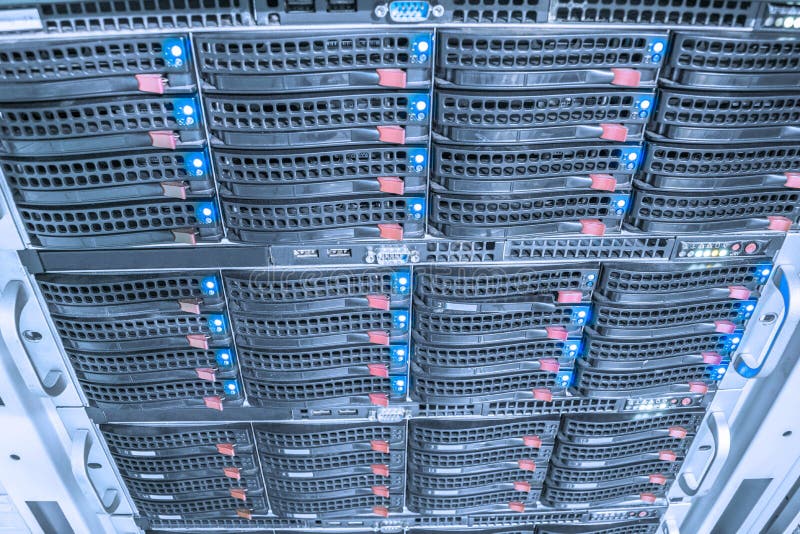 Datacenter rack rear stock photo. Image of networking - 13303274