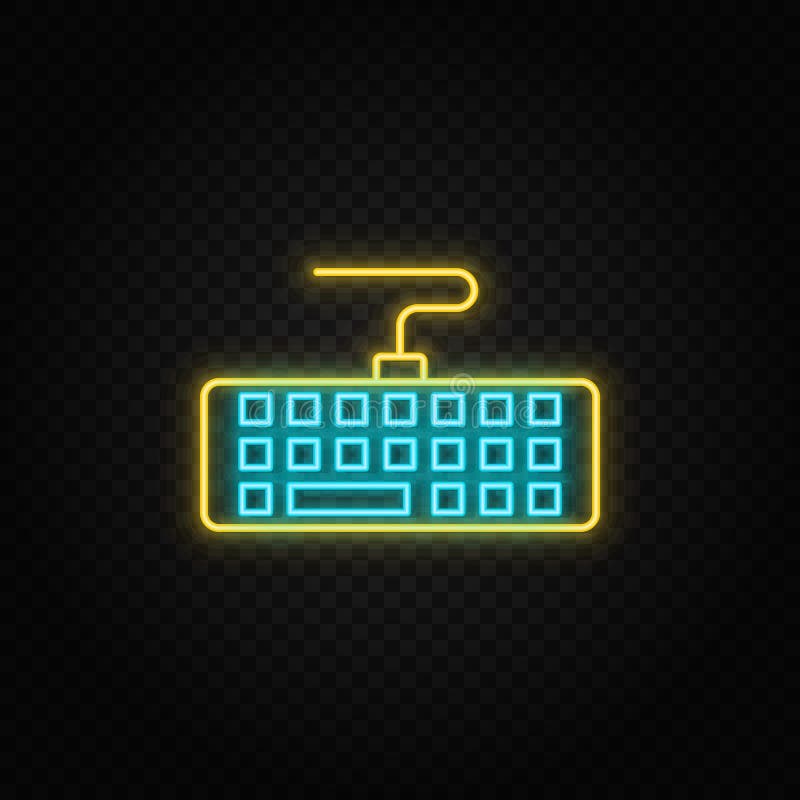 Yellow Neon Icon Phone, Location. Transparent Background Stock ...