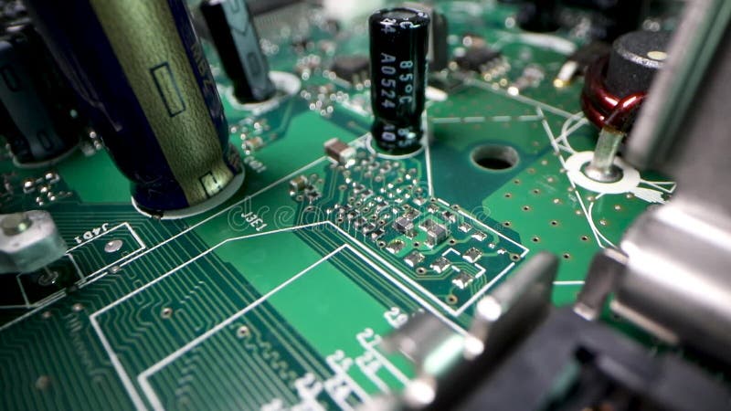 Motherboard Electronic Hardware Technology Stock Video - Video of ...