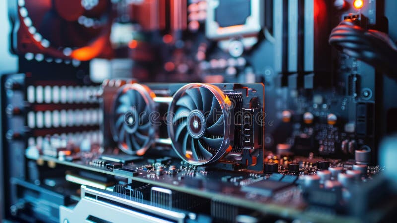 A Computer Hardware Component, Such As a Graphics Card or Processor ...