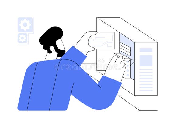 Computer Hardware Engineer Abstract Concept Vector Illustration. Stock ...