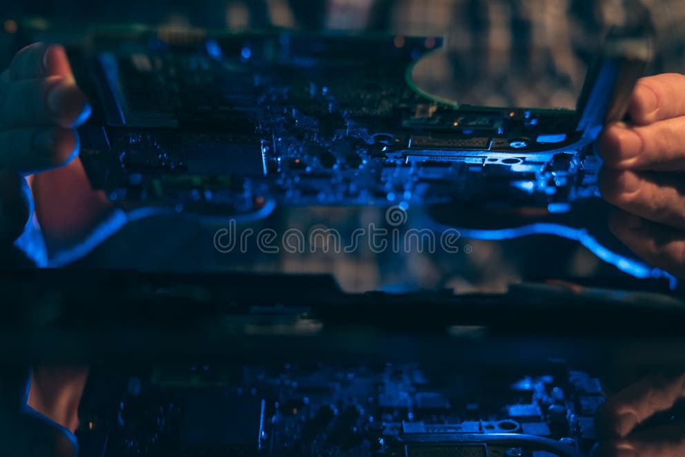 Computer Hardware Engineer Electronic Component Stock Image - Image of ...
