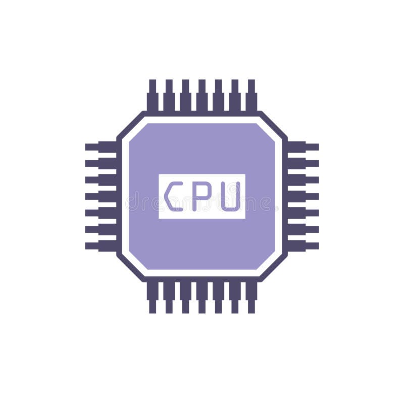 Computer Hardware Icon on Background for Graphic and Web Design. Simple ...