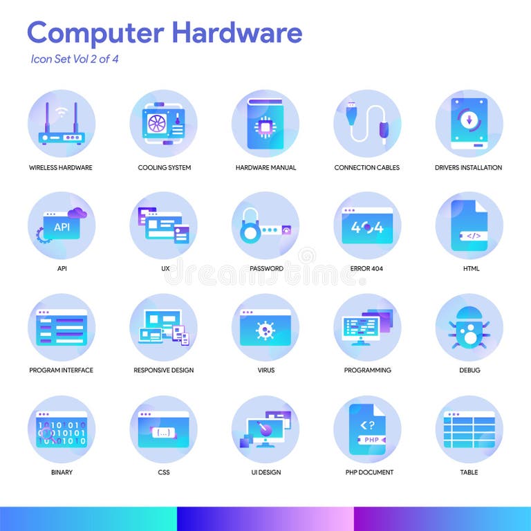 Computer Hardware Icon Stock Illustrations – 117,671 Computer Hardware ...