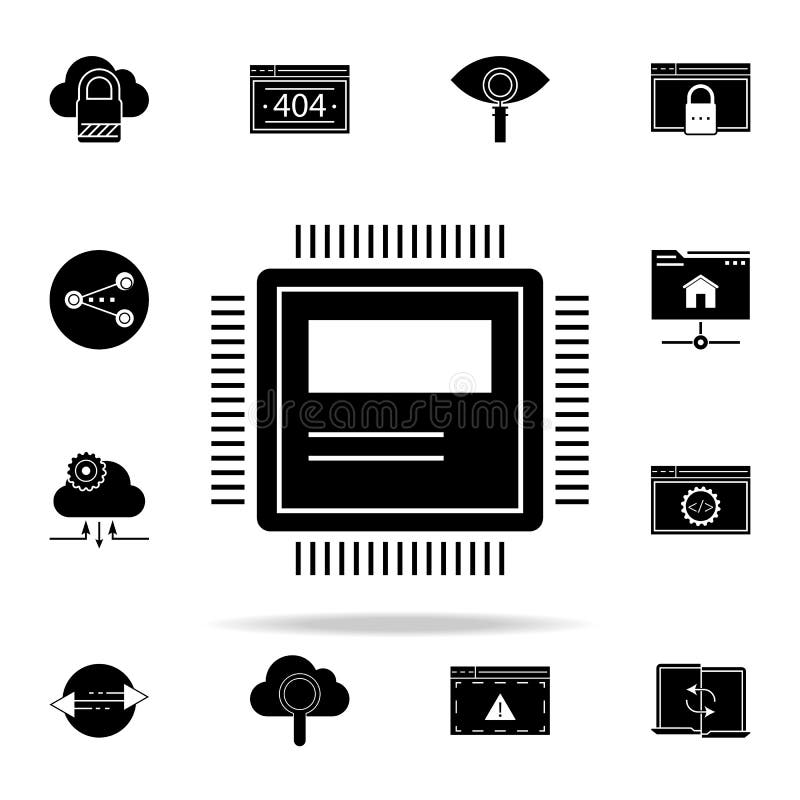 Computer Hardware Icons Pc Components Stock Illustrations – 144 ...