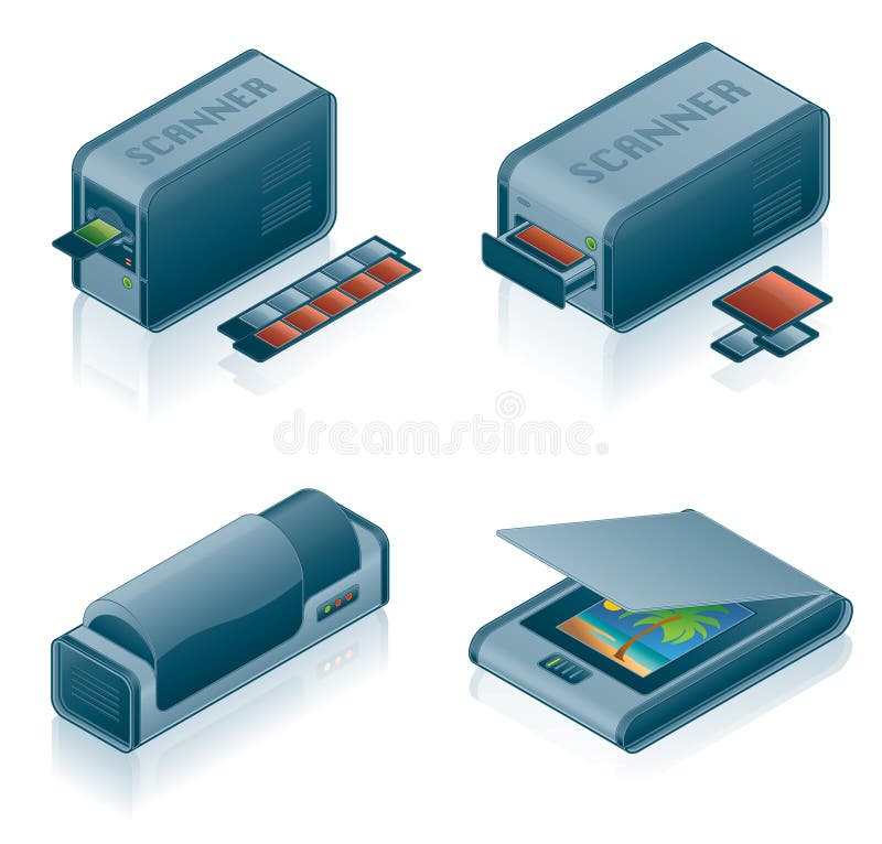 Computer Hardware Icons Set - Design Elements 55e Stock Vector ...