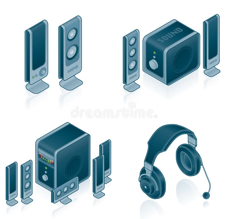 Computer Hardware Icons Set - Design Elements 55e Stock Vector ...
