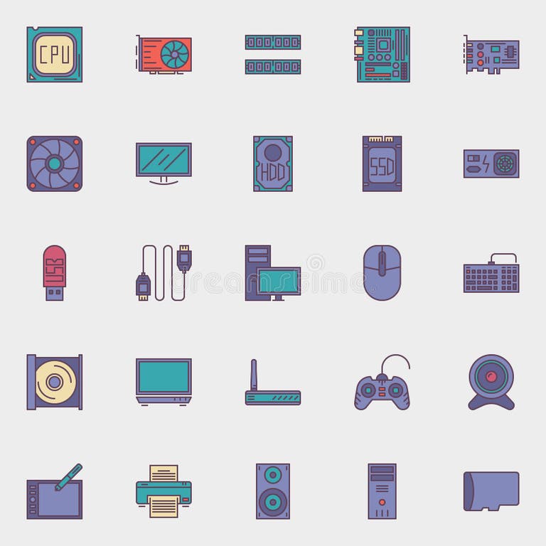 Pc Components Stock Illustrations – 4,007 Pc Components Stock ...