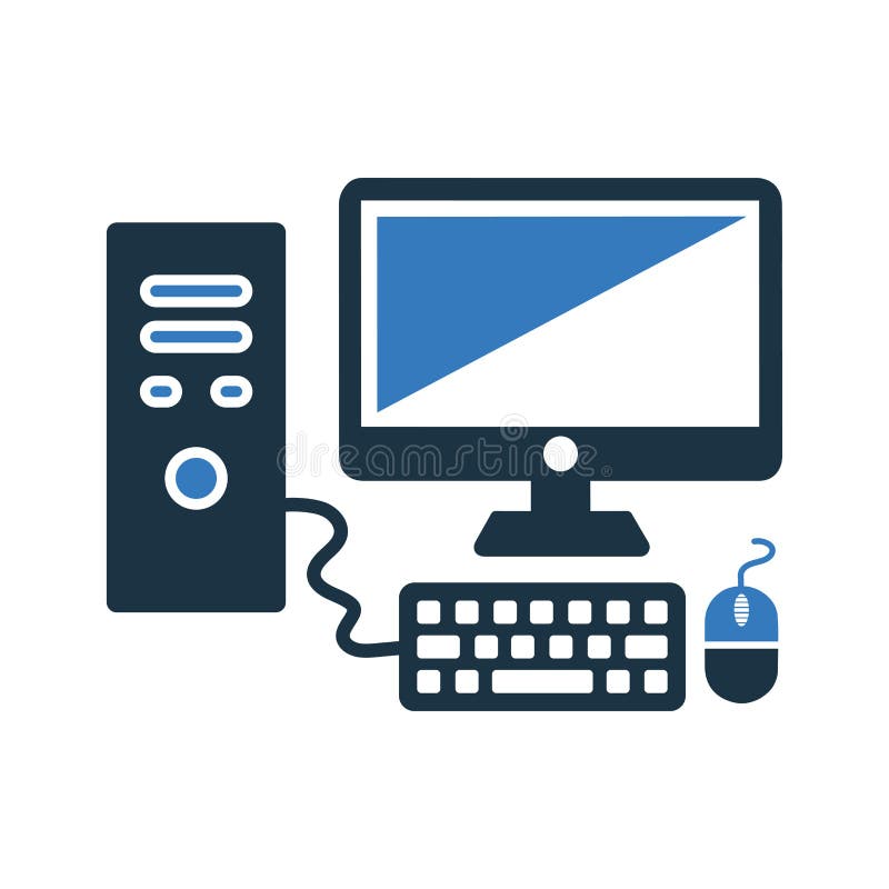 Computer, Hardware, Keyboard, Mouse Icon. Simple Flat Design Concept ...