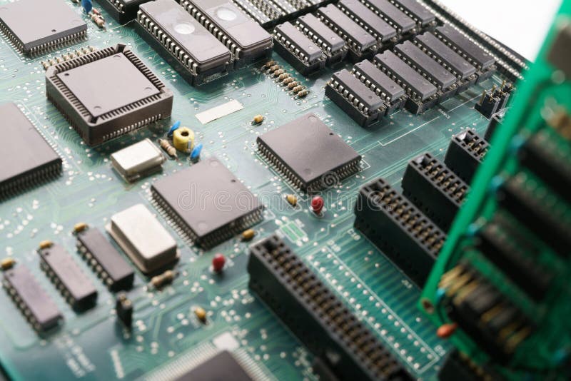 Computer Hardware, Motherboard Stock Image - Image of industry ...