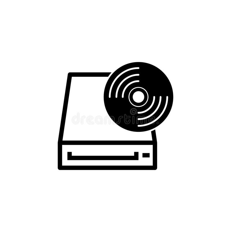 Computer Hardware, Portable Optical Drive Flat Vector Icon Stock Vector ...