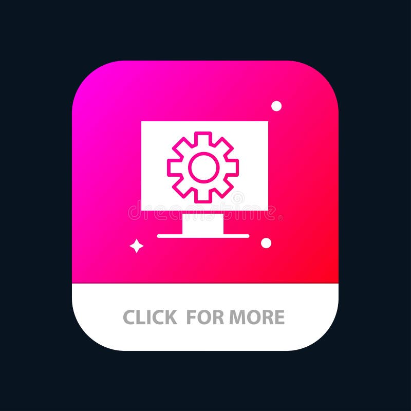 Computer, Hardware, Setting, Gear Mobile App Button. Android and IOS ...