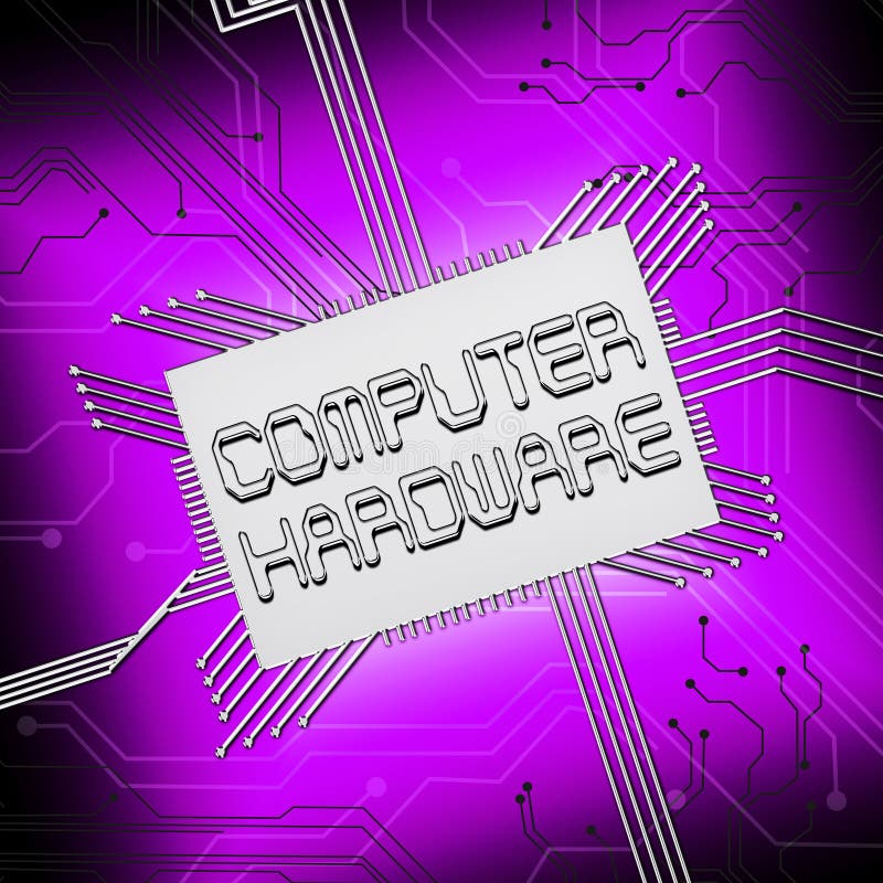 Computer Hardware Shows Pc Equipment 3d Illustration Stock Illustration ...