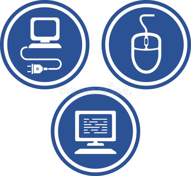 Computer Hardware - Vector Icons Stock Vector - Illustration of ... Computer Hardware - Vector Icons Stock Vector - Illustration of ...