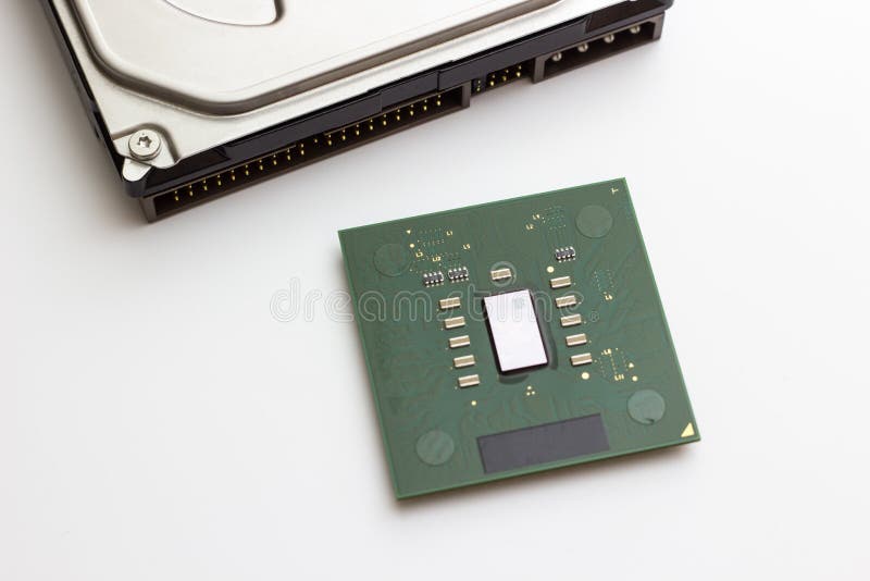 Computer Hardware on White Background Concept Close Up Stock Image ...