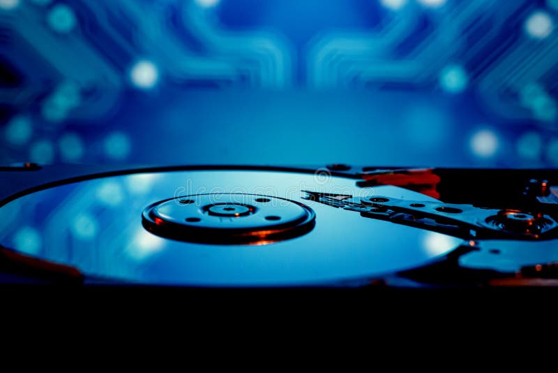 Computer HDD Hard Disk Drive Stock Image - Image of memory, macro ...