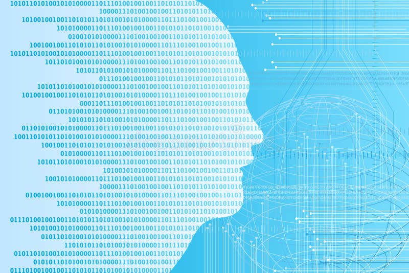 Computer Head 35 stock illustration. Illustration of clever - 2671754