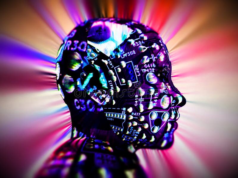 Computer Head 35 stock illustration. Illustration of clever - 2671754