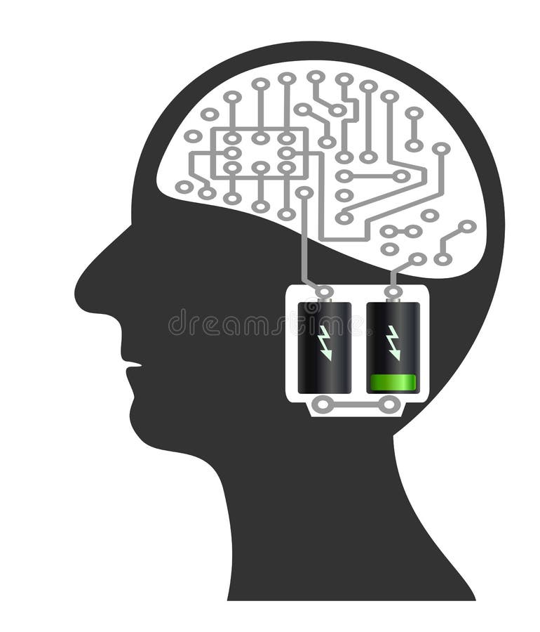 Computer Head stock vector. Illustration of concentration - 23187825
