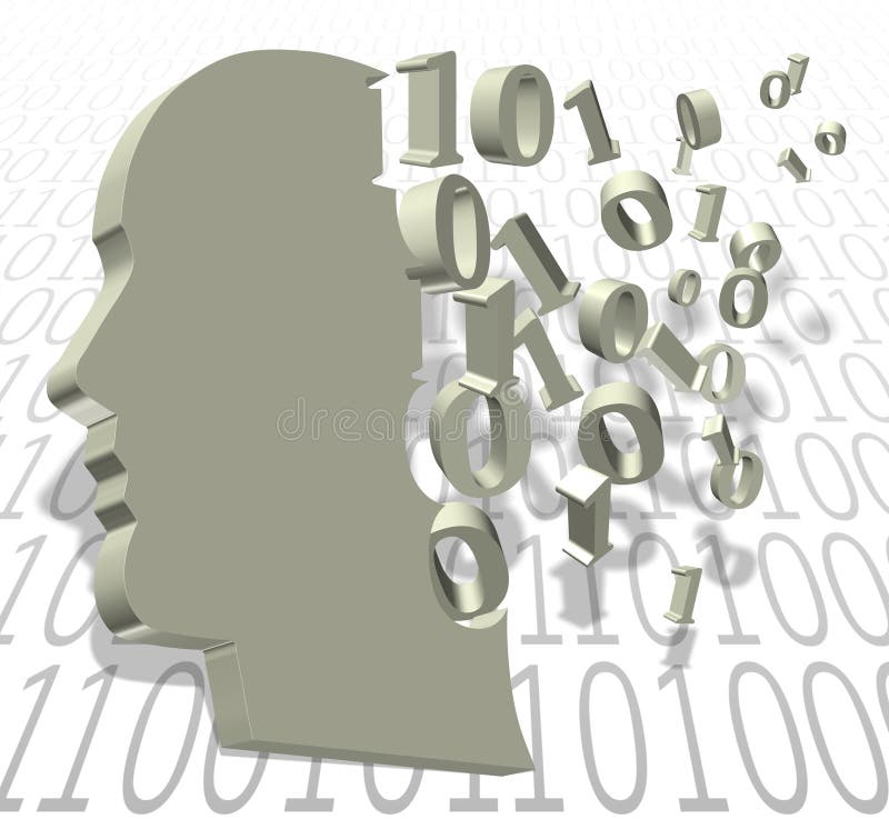 Computer head stock illustration. Illustration of design - 24178226