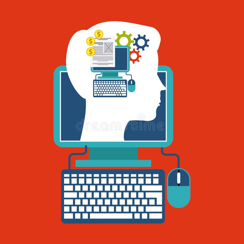 Computer Head 32 stock illustration. Illustration of forehead - 2671734