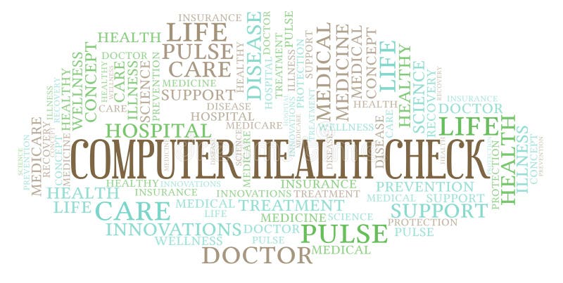 Computer health check stock illustration. Illustration of monitor - 5019385